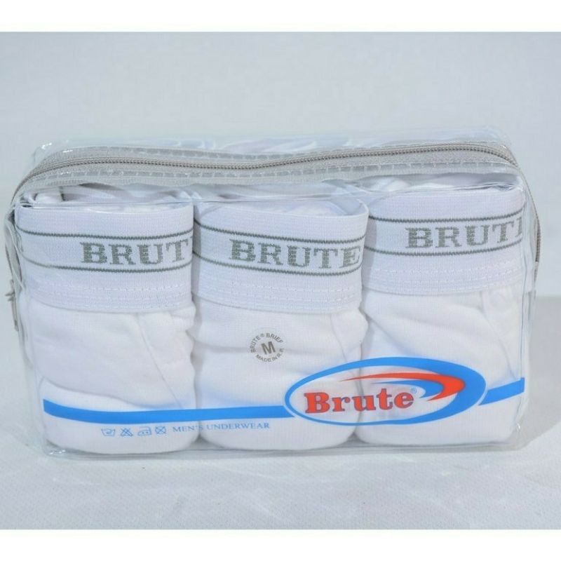 brute white brief for adult (3 in 1) | Shopee Philippines