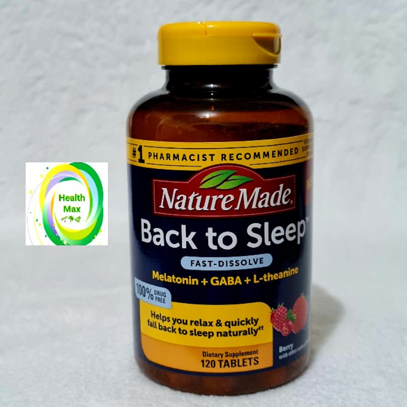NatureMade Back to Sleep Melatonin+GABA+L-Theanine 120 tablets | Shopee ...