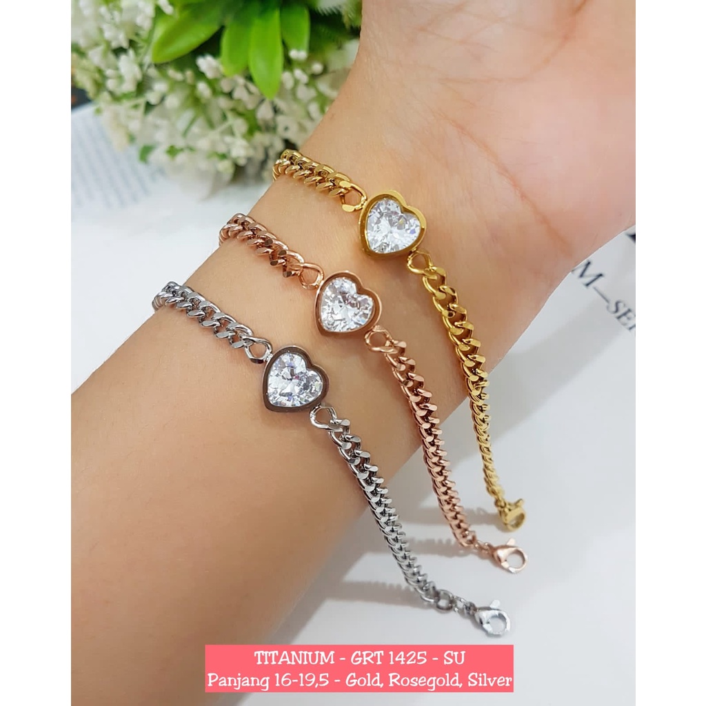 Titanium Chain Bracelet (LOVE) | Shopee Philippines