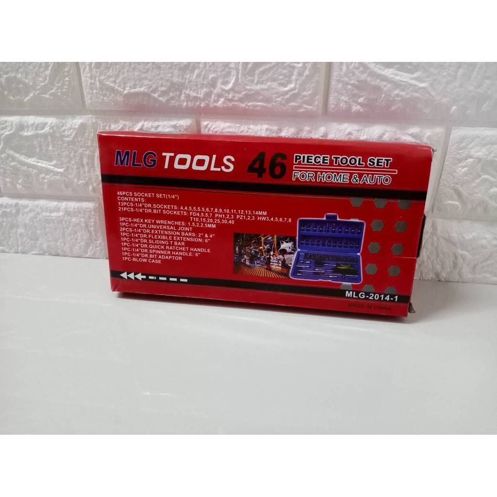 MLGTOOLS 46 PIECE TOOL SET 46 PCS Socket (1/4") | Shopee Philippines