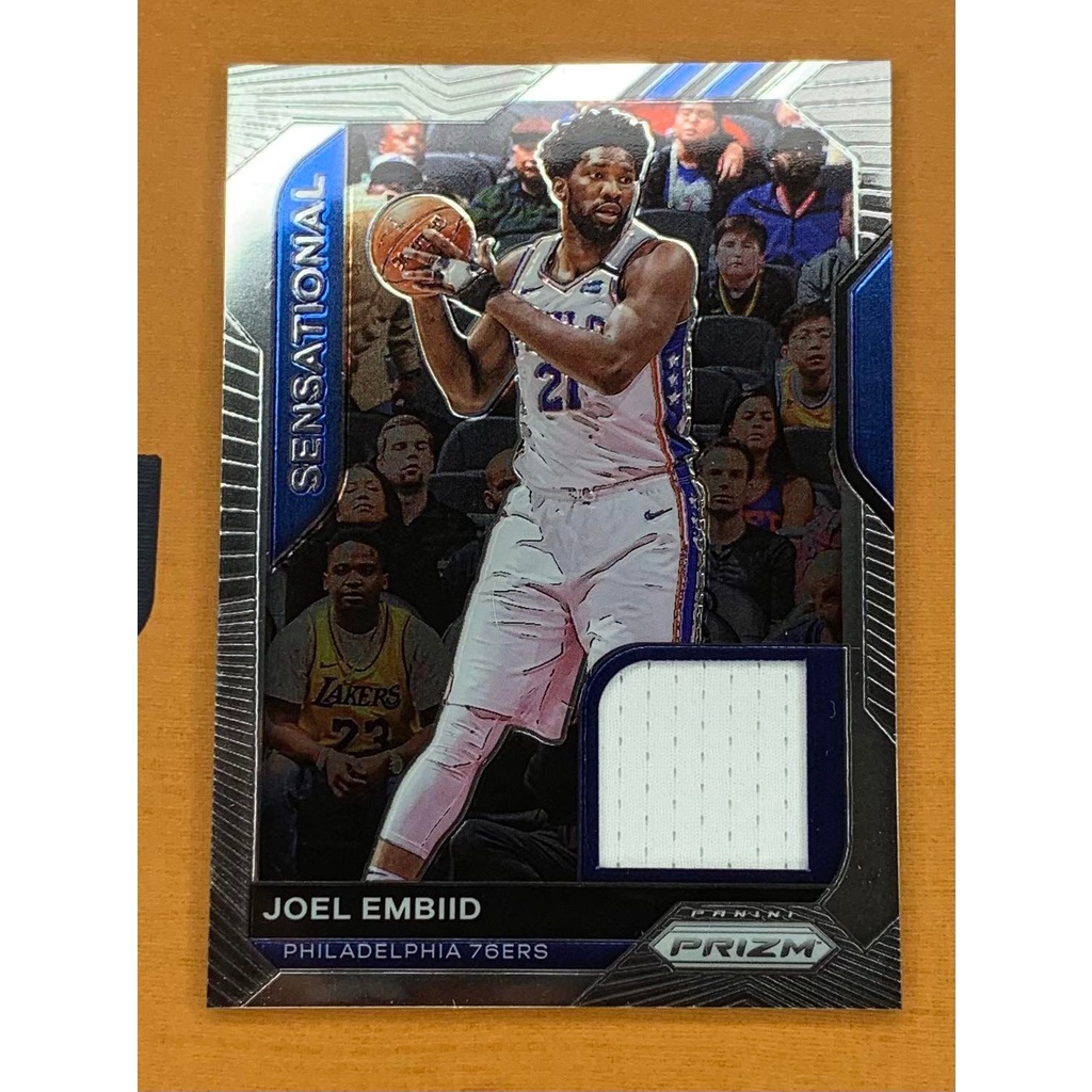 Joel Embid 2020-21 Prizm sensational Game used Thick card | NBA CARDS ...