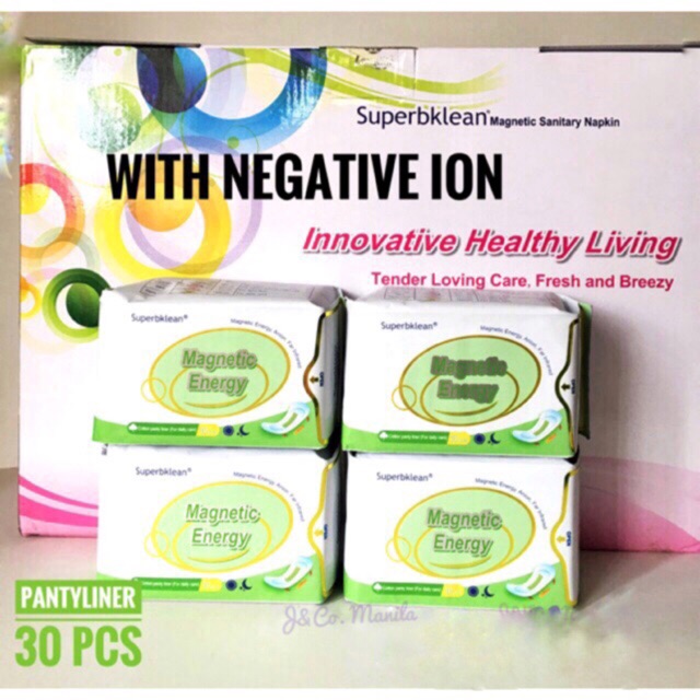 LONGRICH | SUPERBKLEAN PANTYLINER with Negative Ion / Anion | Shopee ...