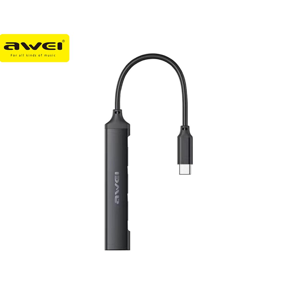 Awei CL-150T Mini Type C USB C HUB 4 Ports HUB Type C Multi Splitter ...