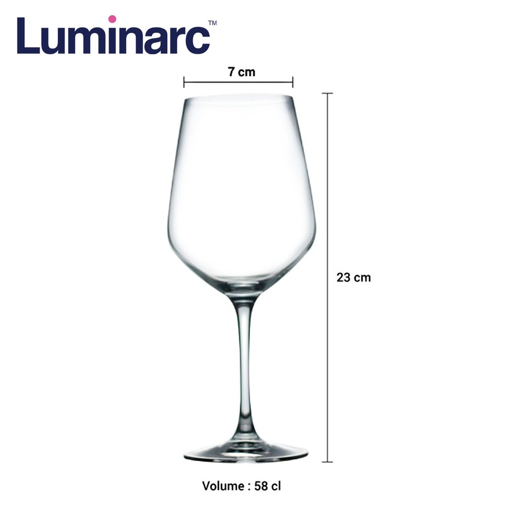 Luminarc Val Surloire 6pcs Wine Stemglass Stemware Set | Shopee Philippines