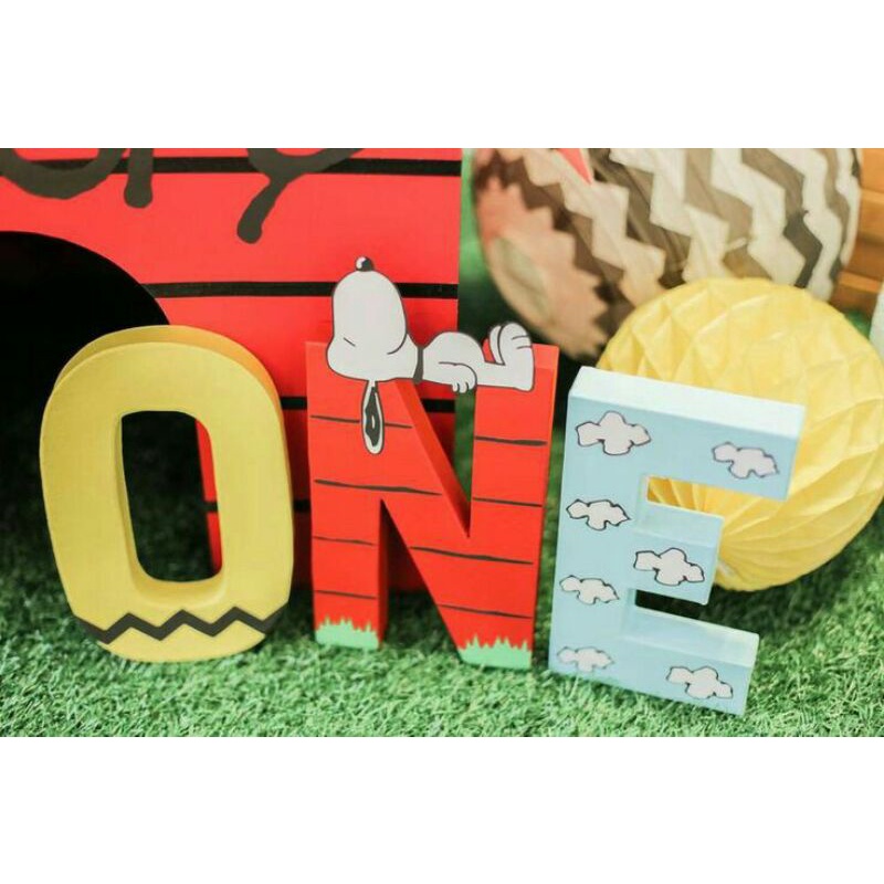 Snoopy Theme letter standee 6 inches painted price is per letters ...