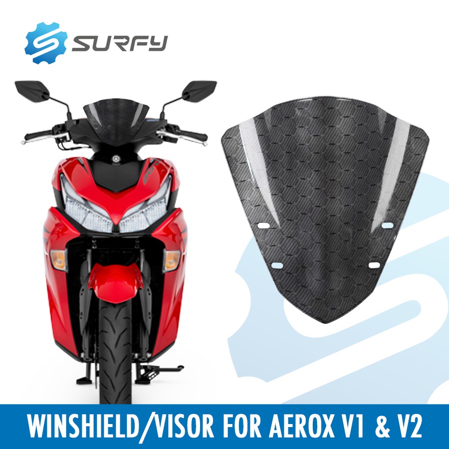 Aerox Windshield Visor For V1/V2 Honey Comb Carbon Design From Thailand ...