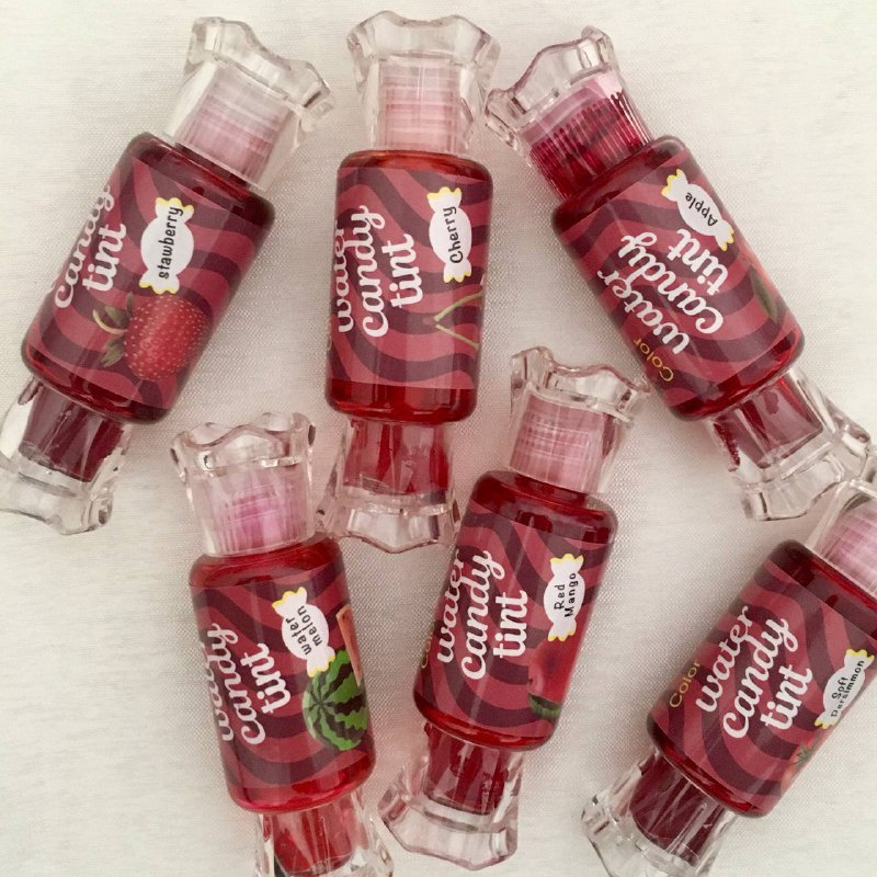 MERAH Water Candy Liptint Fruity Lightweight Lip Red Easy To Carry Red ...