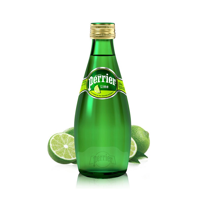 Perrier Sparkling Natural Mineral Water Lemon Bottle 330ml | Shopee ...