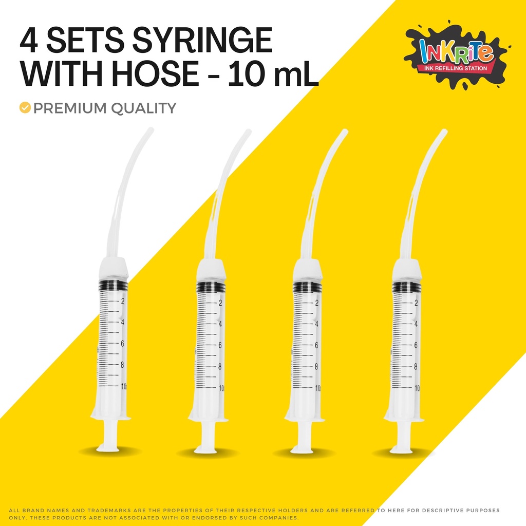 Inkrite Syringe with Hose 10 ml (4 sets per order) | Shopee Philippines