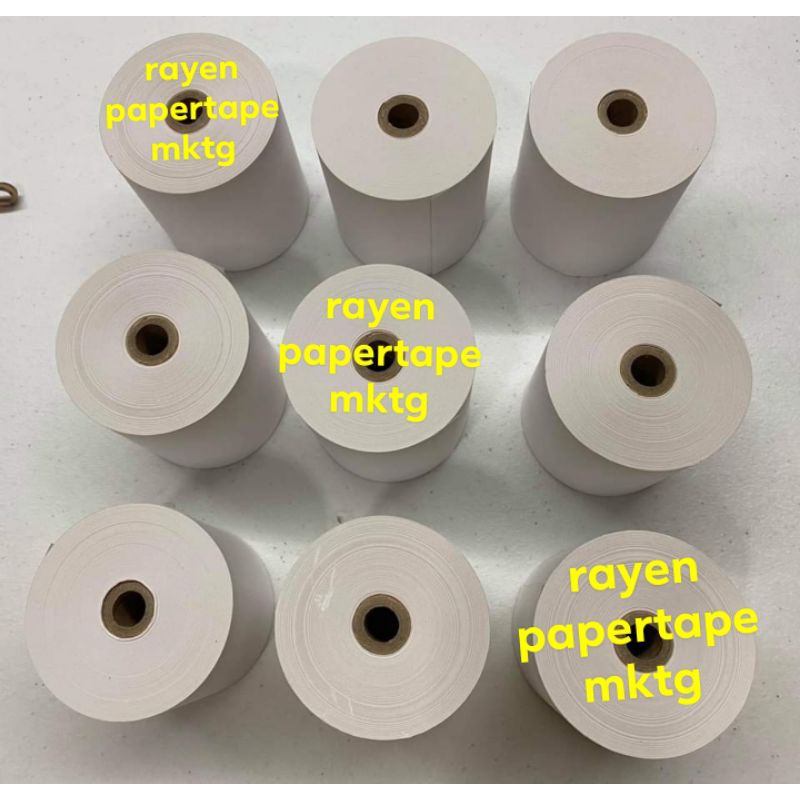 50 rolls POS Journal Receipt Paper Roll 76mmx70mm, 1ply | Shopee ...
