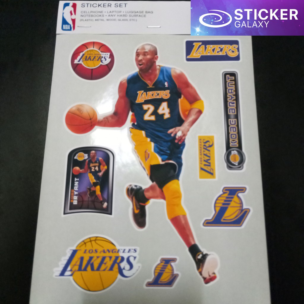 Kobe Bryant Sticker Set (NBA Superstars) LA Lakers for pc case, laptops ...