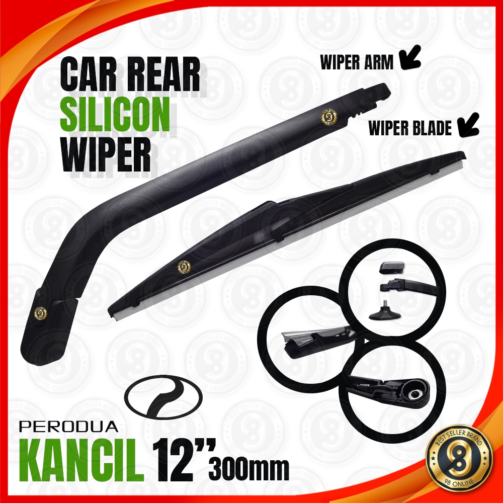 Car Rear Wiper Arm Wiper Belakang Kereta (12"/14" ) For Myvi Viva ...