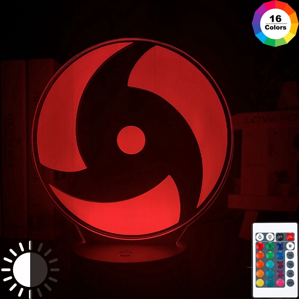 Japanese Anime Naruto Mangekyo Sharingan Naka Led Night Light Study ...