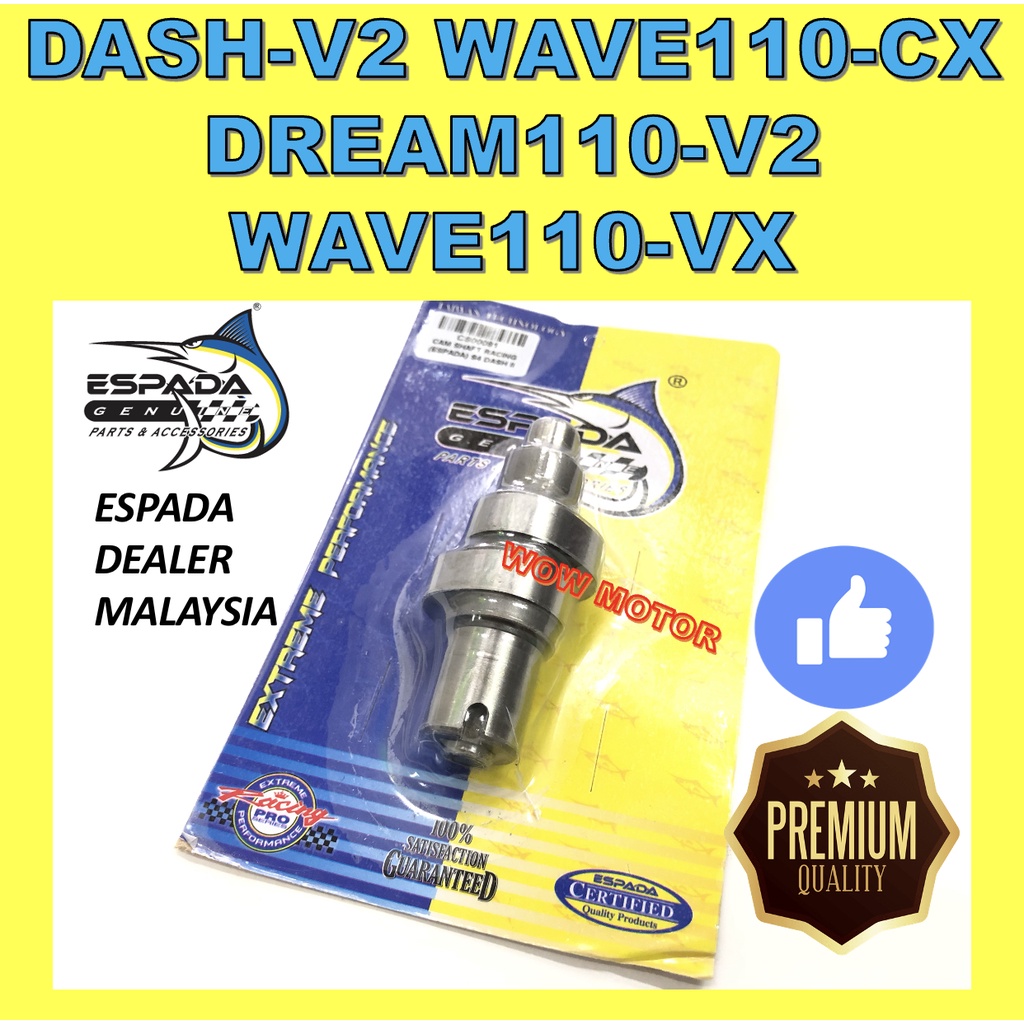DASH V2 RACING CAM SHAFT ESPADA S4 DREAM110 V2 HIGH CAM RACING S4 WAVE 110 CX ALPHA RACING CAM ...