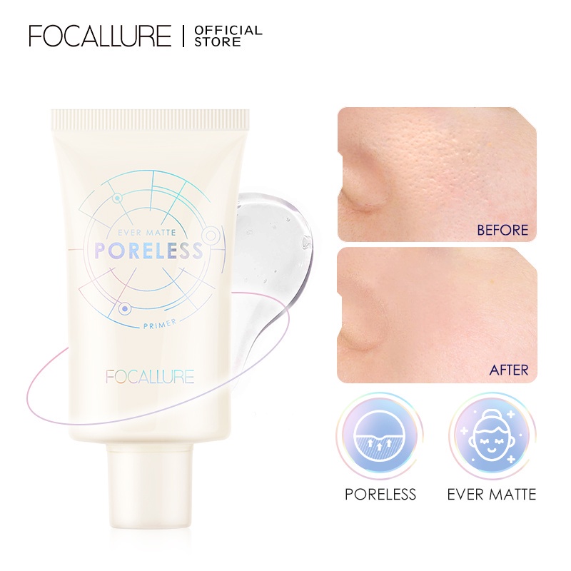 FOCALLURE Waterproof Makeup Primer Brighten Moisture Ever-Matte Face ...
