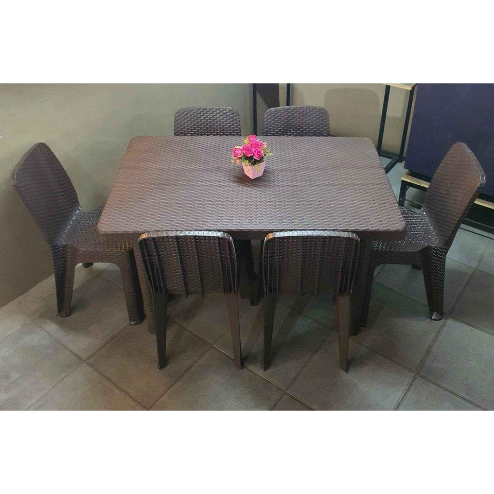 JOLLY RATTAN DINING SET 6 SEATER(FREE DELIVERY AROUND METRO MANILA ...