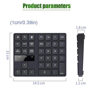 Zeus 2.4GHz 35 keys Mini Wireless Numeric Keypads Numpad For Laptop PC ...