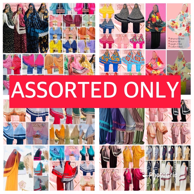 PRAYER MUKNA SET ZAHRA PLAIN PLEATED MUKNA SET | Shopee Philippines