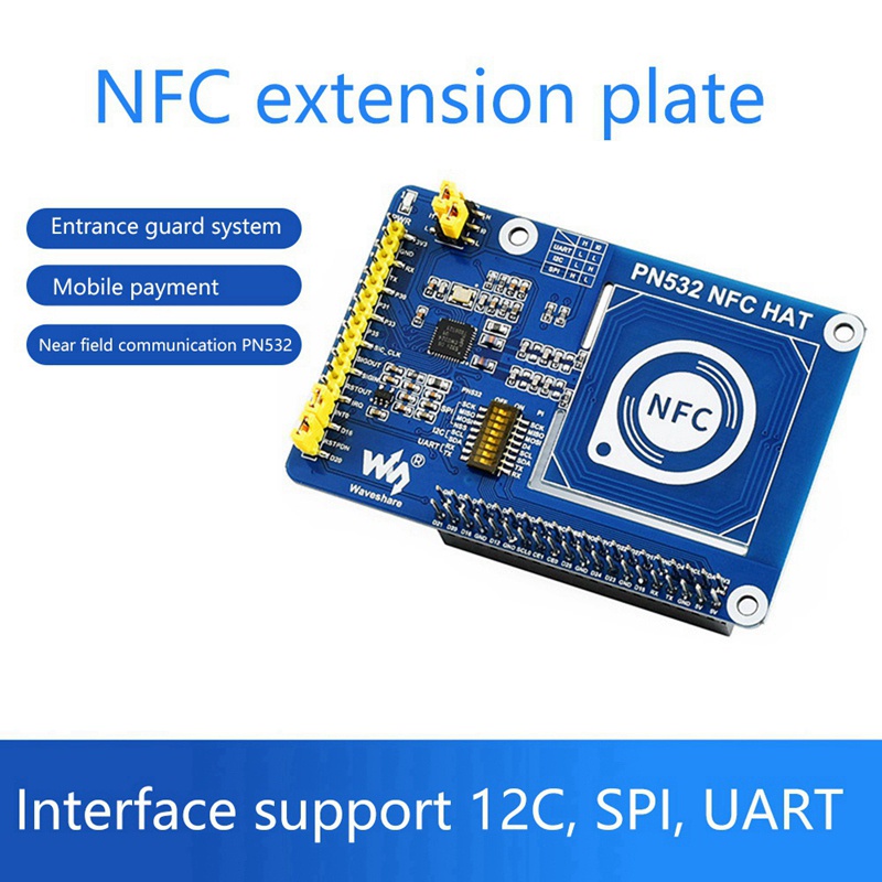 Waveshare PN532 NFC HAT For Raspberry Pi Supports Communication Interfaces I2C SPI And UART ...
