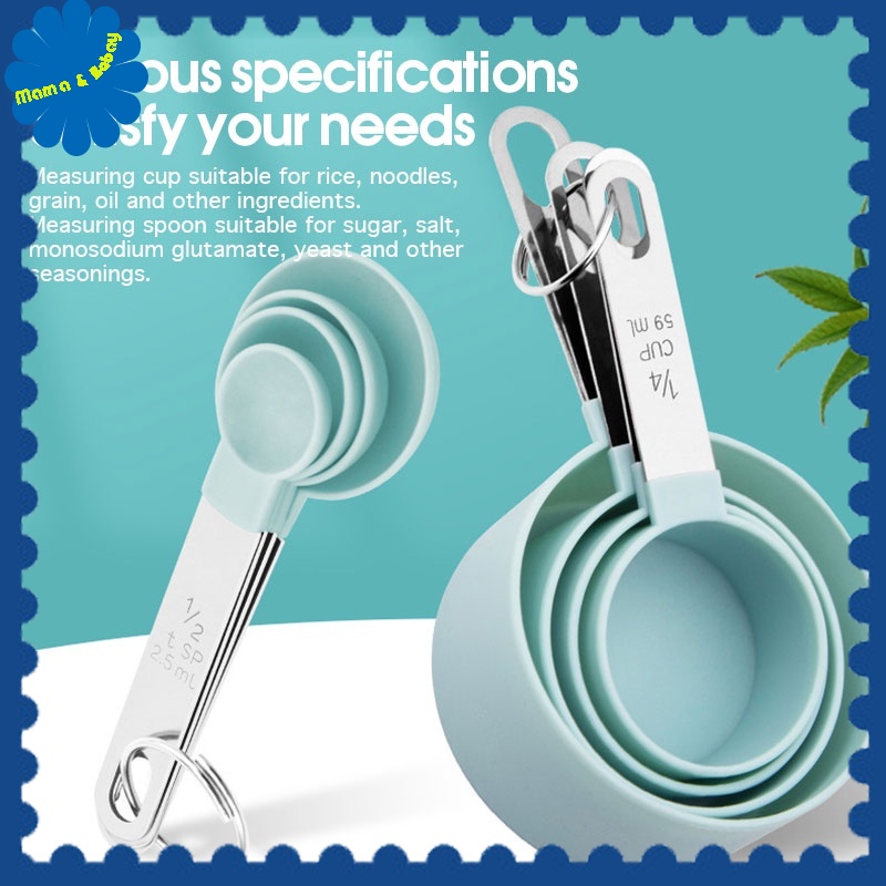 8Pcs Set Milk Powder Spoons Measuring Cup&Spoon Measuring Scale Liquid ...