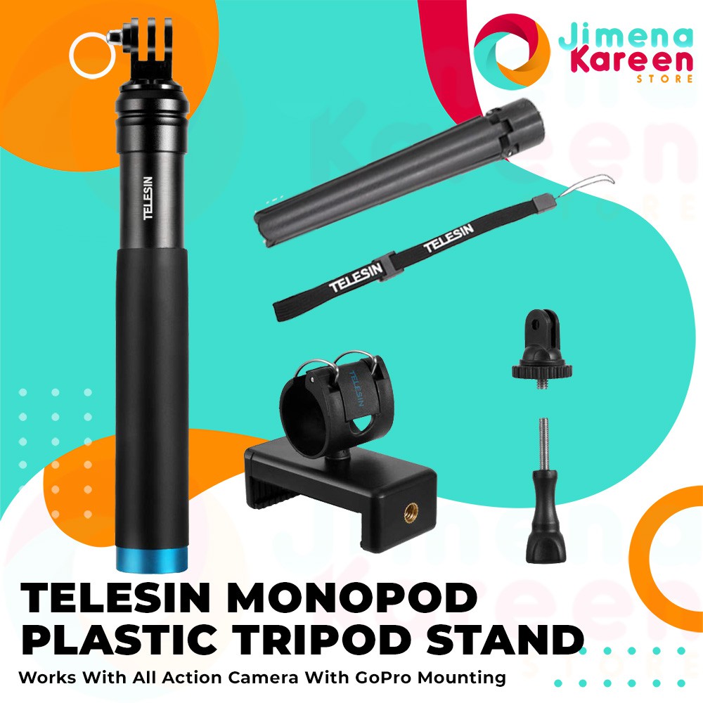 TELESIN GoPro SJCam Monopod Waterproof Selfie Stick Handle ...