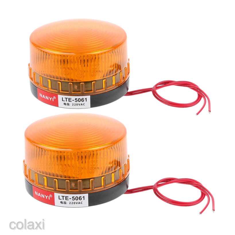 2x Yellow Industrial Warning Strobe Beacon Light Alarm Lamp 220V Water ...