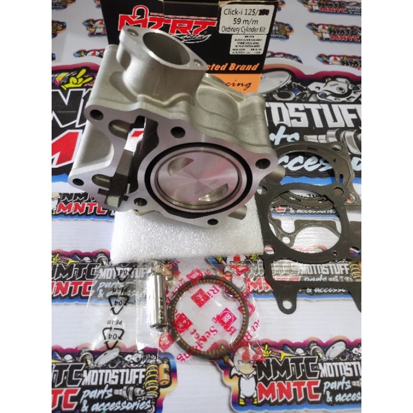 MTRT CYLINDER BLOCK SET 59MM CLICK125I V1/V2/V3 STEEL BORE W/ FLAT ...