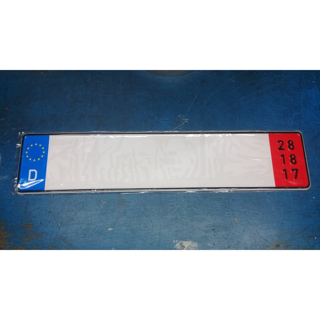 Blank Europlate Red/Blue Euro Car License Plate Accessory | Shopee ...