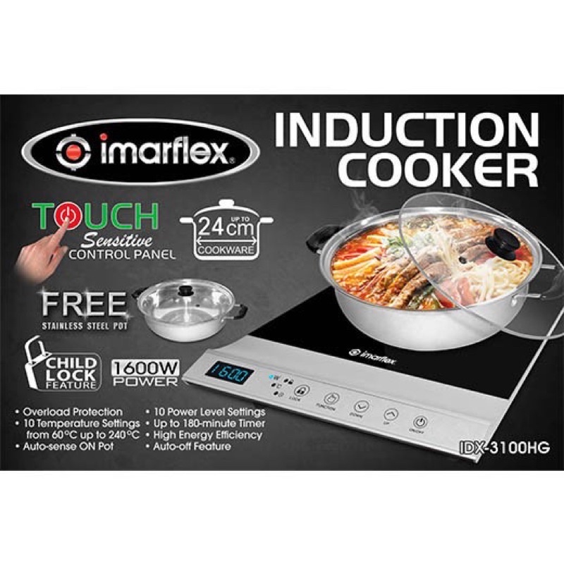 Imarflex Induction Cooker IDX-3100HG | Shopee Philippines