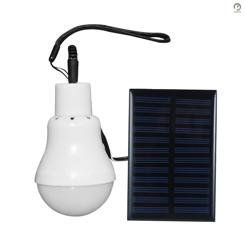 [T&H] Solar Powered Energy Bulb LED Light Bulb with Solar Panel Hanging ...