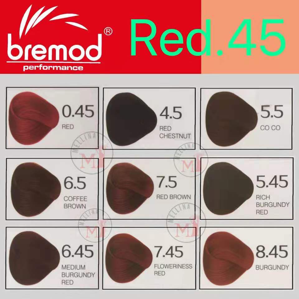 （Red.45）bremod performance hair color 100ml | Shopee Philippines