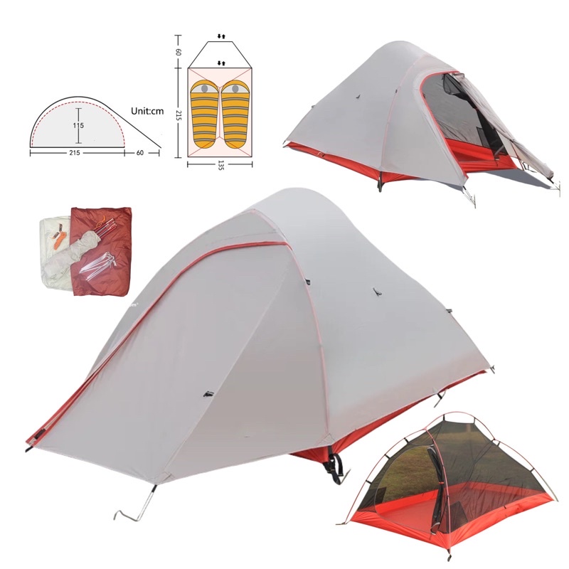 Flytop 2 person 3 season ultralight weight camping tent | Shopee ...