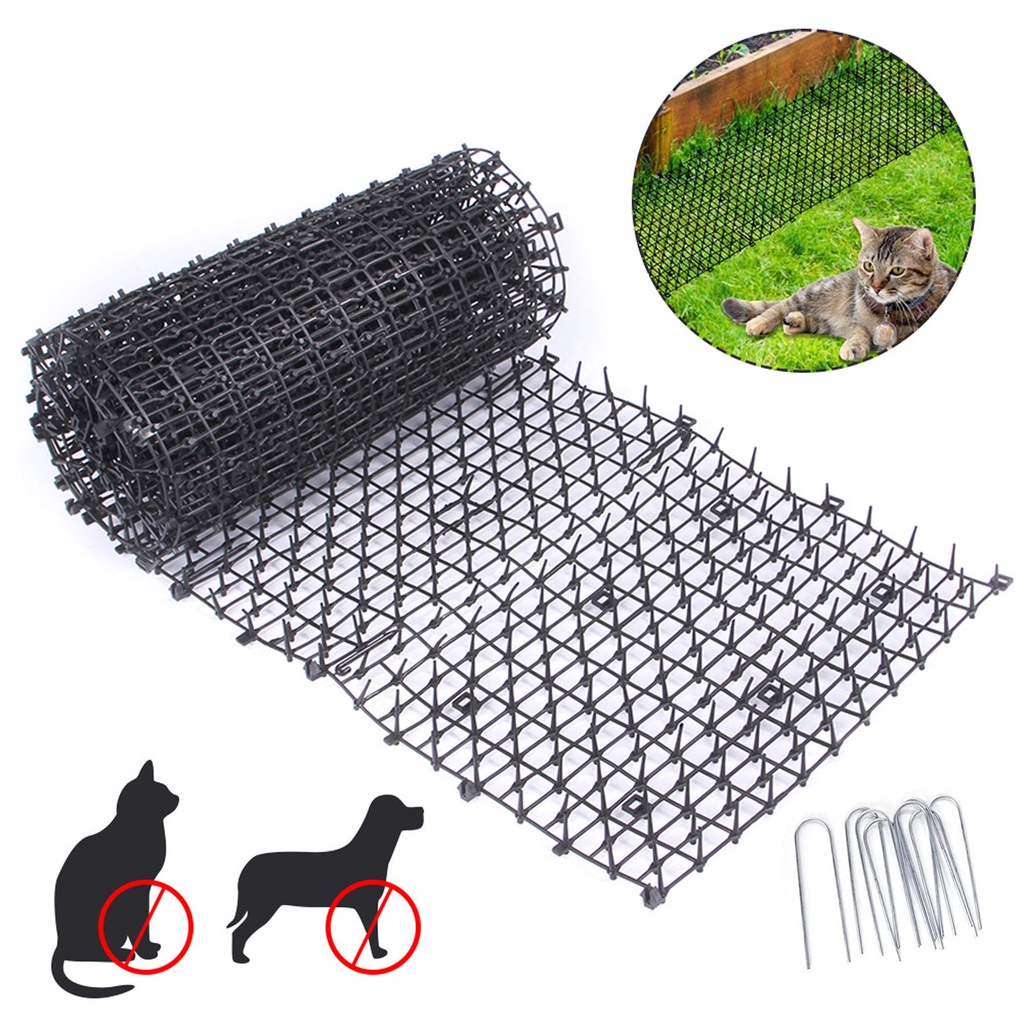 Anti-cat Mat With Spikes Garden Prickle Strip Dig Stop Cat Repellent ...
