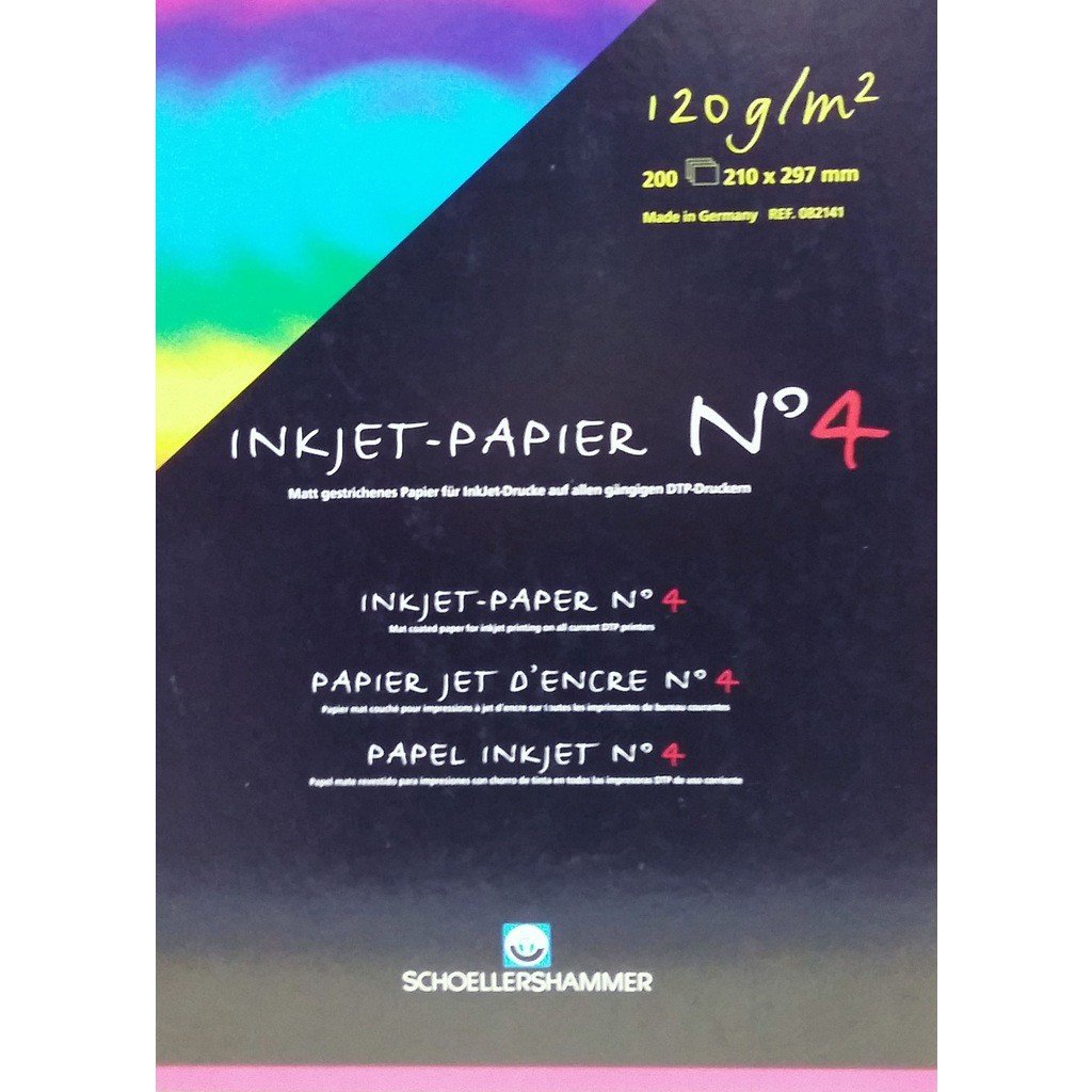 A4 INKJET PAPER 120GRAM No.4 SCHOELLERSHAMMER (200 sheets) | Shopee ...