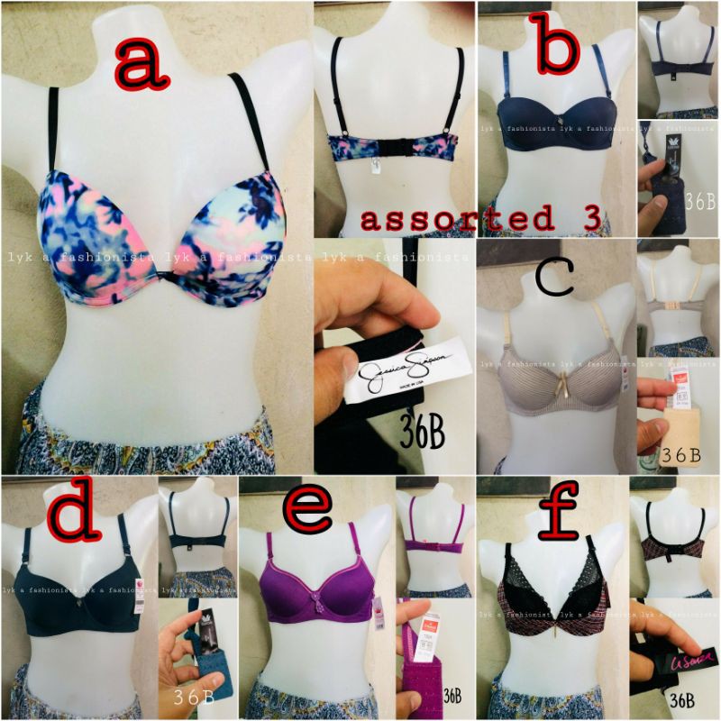 BRANDED UNDERWIRE BRA (32b, 34b, 36b, 38b, 40b) | Shopee Philippines