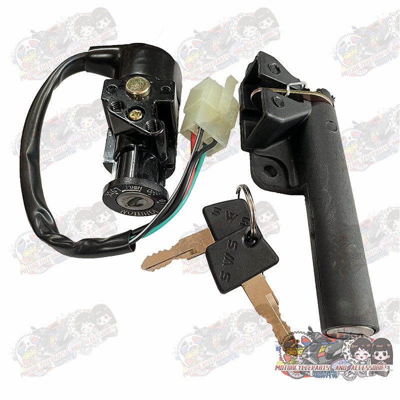 LJ Motorcycle Lock Set Ignition Switch With Seat Lock Main Switch Set ...