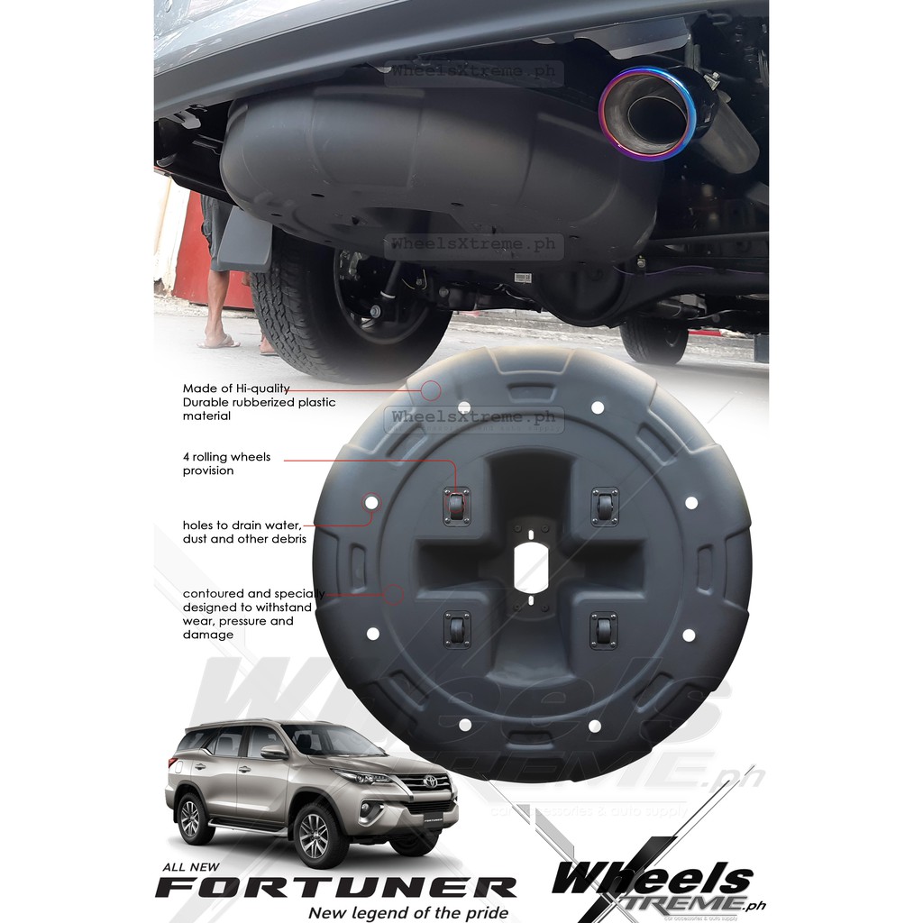 Toyota FORTUNER / HILUX 2016-2026 Spare Tire Cover With Wheels MOD ...