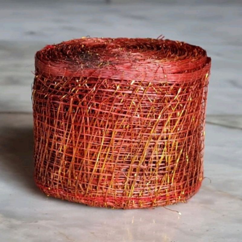 2" Metallic Sinamay Roll with Gold Trim per Roll (8Yards) | Shopee ...
