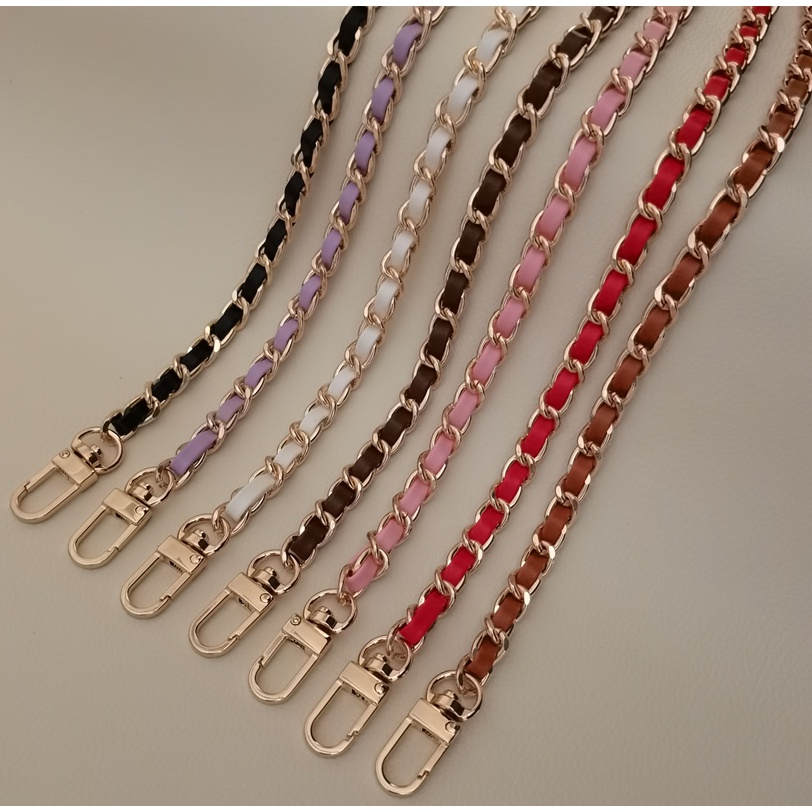 Bag Chain Strap Metal Ladies Wear Leather Golden Shoulder Diagonal ...