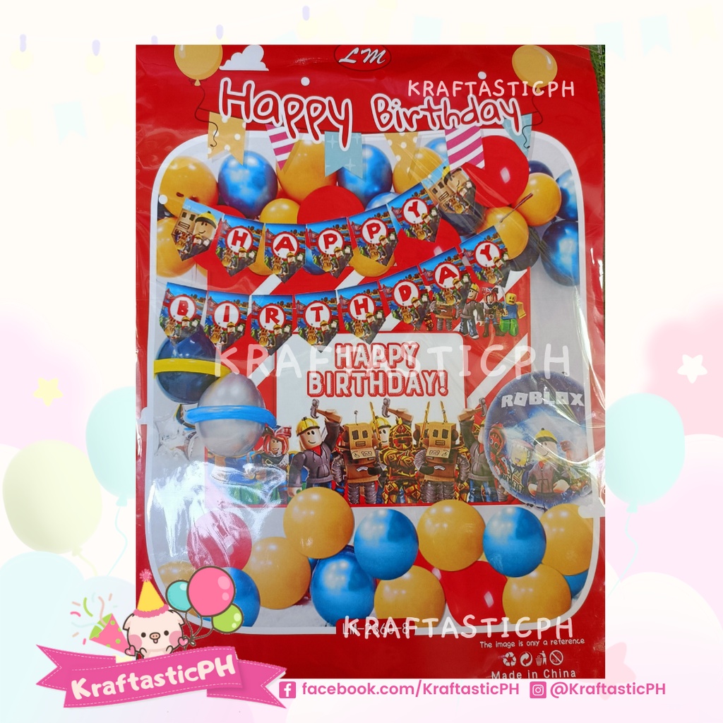 Roblox Birthday Balloon Set | Roblox Party Theme Decor Set | Garland ...