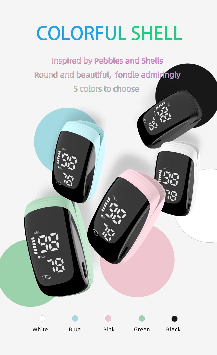 Medical Rechargeable Finger Pulse Oximeter OLED USB Blood Oxygen Heart ...