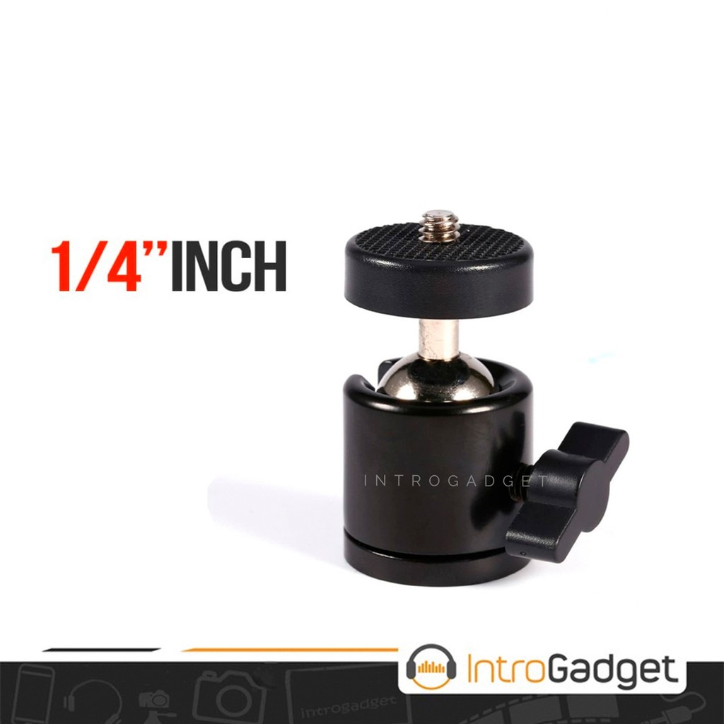 Mini Ball Head Tripod 1/4 Quarter Inch 360 Swivel DSLR Camera | Shopee ...