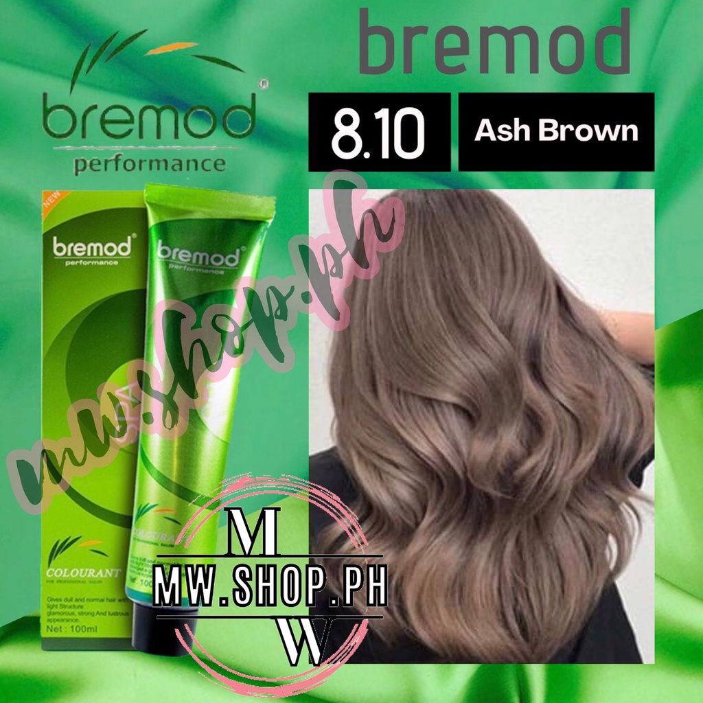 BREMOD Hair Color 100ml SET with Oxidizer(8.10 ASH BROWN) | Shopee ...
