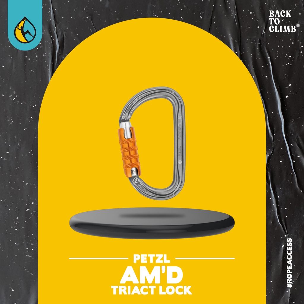 Petzl AmD triact Lock climbing carabiner Rescue rope acces | Shopee ...