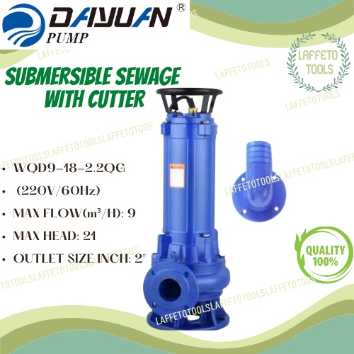 Dayuan Submersible Pump 3hp 220V (WQ9-18-2-2QG) | Shopee Philippines