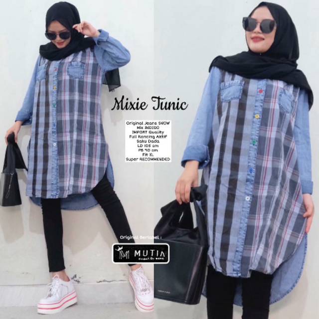 Mixie Tunic Jeans Snow Mix Indigo Full Lamcing Active Ld 105 cm Pb 90 ...