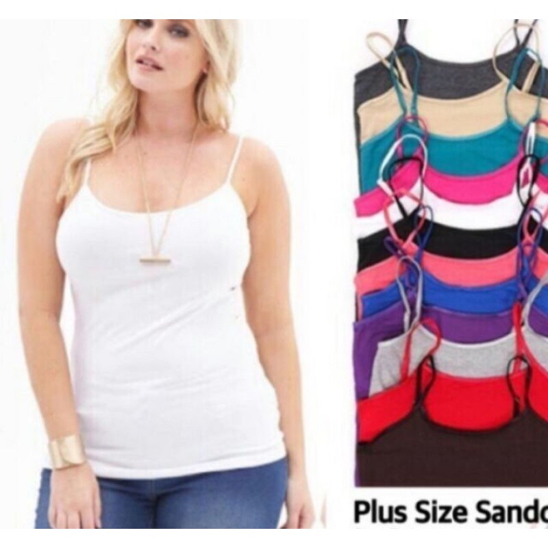 PLUS SIZE, XL /LARGE SPAGHETTI SANDO!! STRECHABLE! | Shopee Philippines