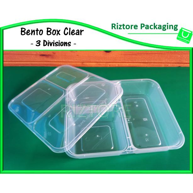 IBOX Clear Microwavable Container 2div/3 div/4 div (50pcs/pack ...