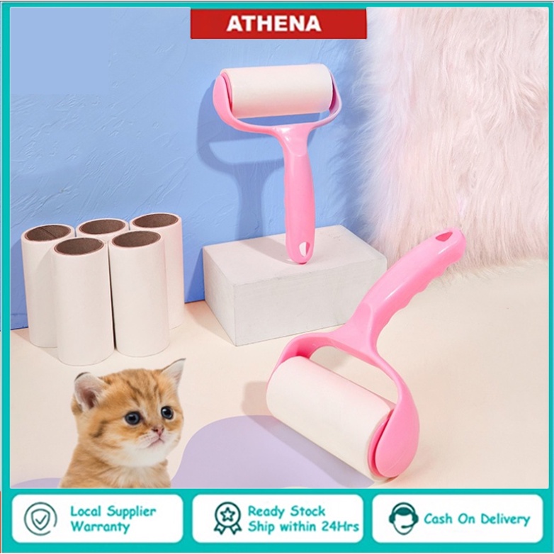 Sticky Pet Fur Cleaner Hair Roller with Cover Clothes Cleaning Dust ...