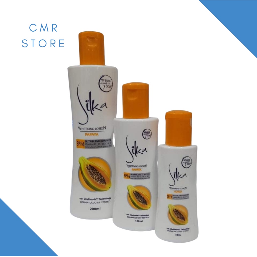 Silka Lotion Papaya 200ml, 100ml and 50ml | Shopee Philippines